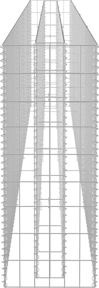 vidaXL Gabionový vyvýšený záhon pozinkovaná ocel 360 x 30 x 90 cm [145643]