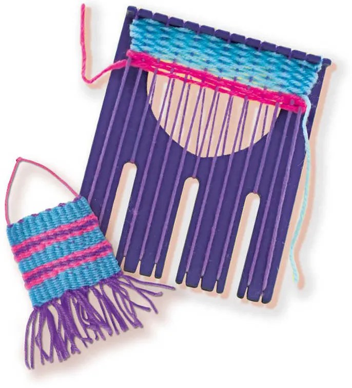 SES CREATIVE Stav tkalcovský velký kreativní set s přízí a bavlnkami 14676