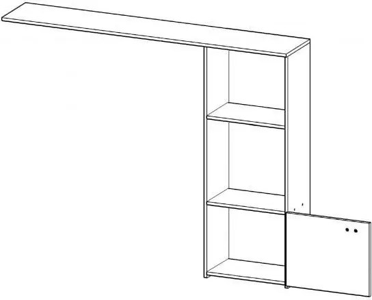 EU004 Obývácí stěna HUGO, dub truffel