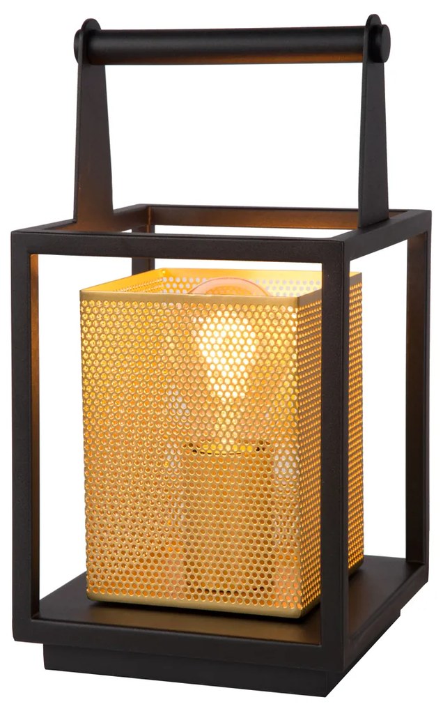 Lucide 21522/01/30 stolní lampa Sansa matně zlatá/černá, E27, 29cm