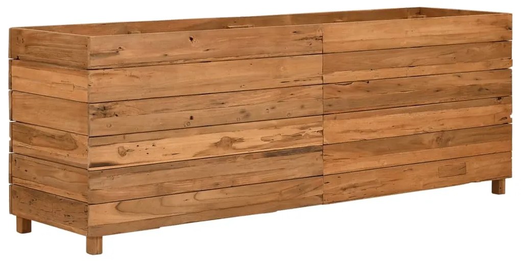 vidaXL Marketos Vyvýšený záhon 150x40x55 cm recyklované teakové dřevo a ocel