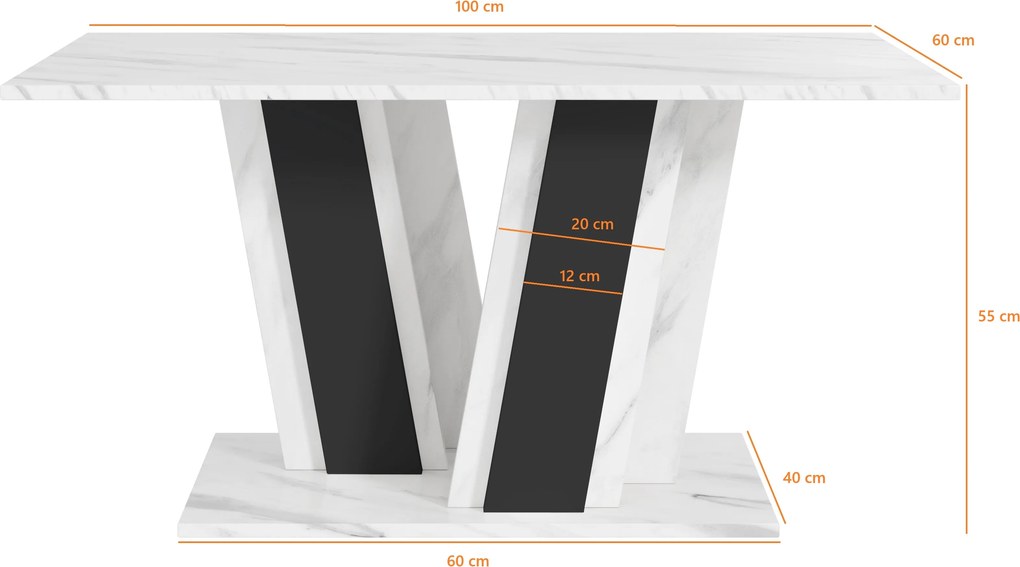 Prospero Konferenční stolek MUSS Kombinace barev: MUSS coffee table royal marble black