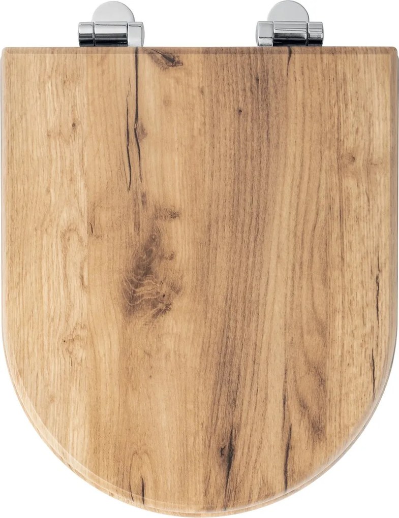 Aqualine, AQUALINE WC sedátko , D-tvar, dub, 1705-20