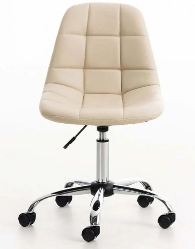 Bhm germany Kancelářská židle Emil, syntetická kůže, krémová