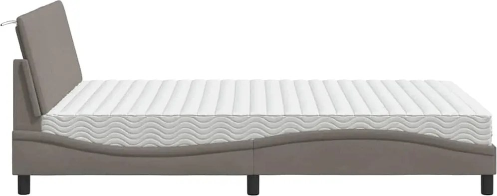 Postel s matrací Hanko taupe 140 x 190 cm textil 3310528