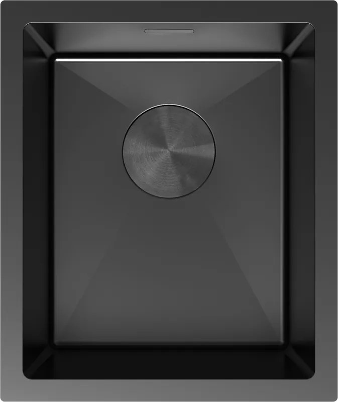 Mexen Trixo, 1-komorový nerezový dřez 370 x 440 mm, černá, 6412371000-70