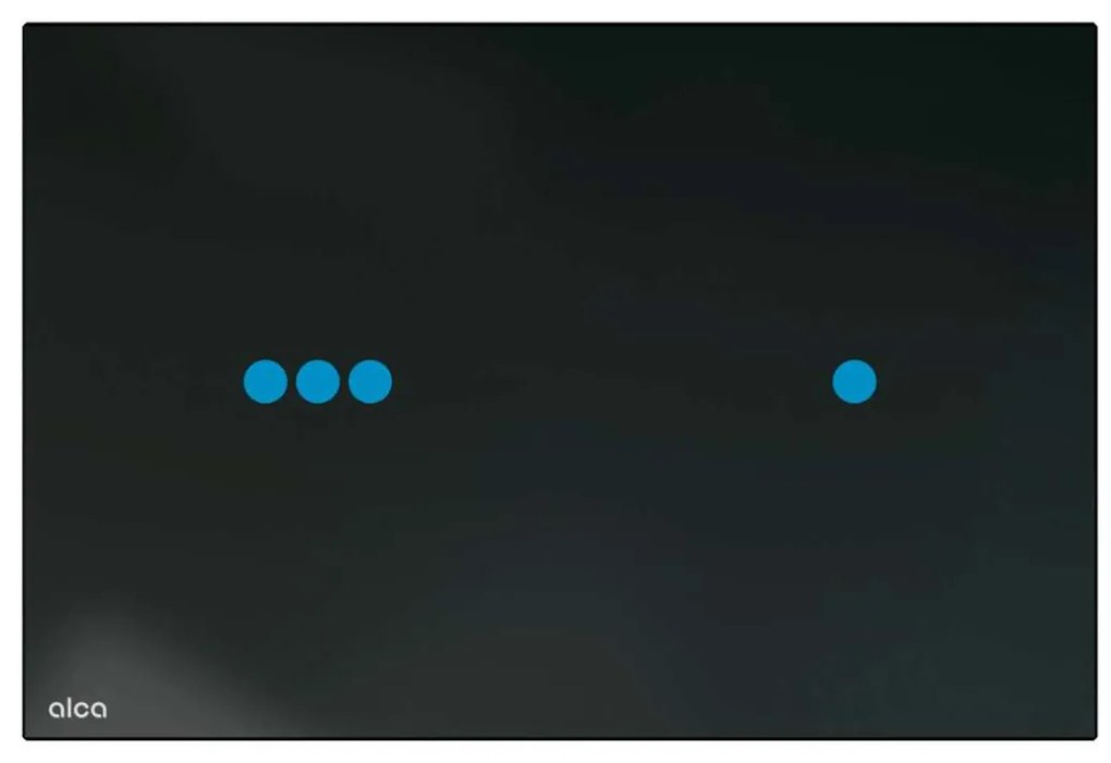 Alca - Elektronické ovládání splachování, s podsvícením, pro instalační moduly Slim, sklo/černá NIGHT LIGHT-3-SLIM