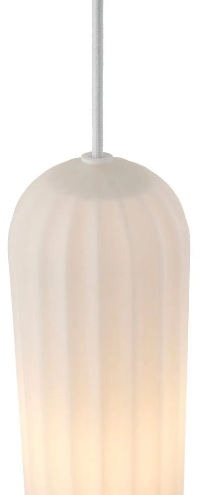 Bílý závěsný lustr Miella pro žárovku E27 ø10cm  - Nordlux