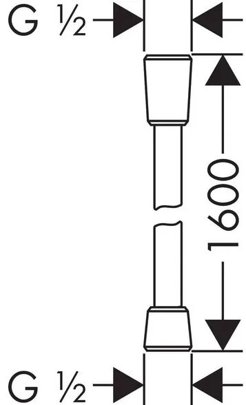 Hansgrohe Isiflex Sprchová hadice 160 cm hladká, bílá mat 28276700