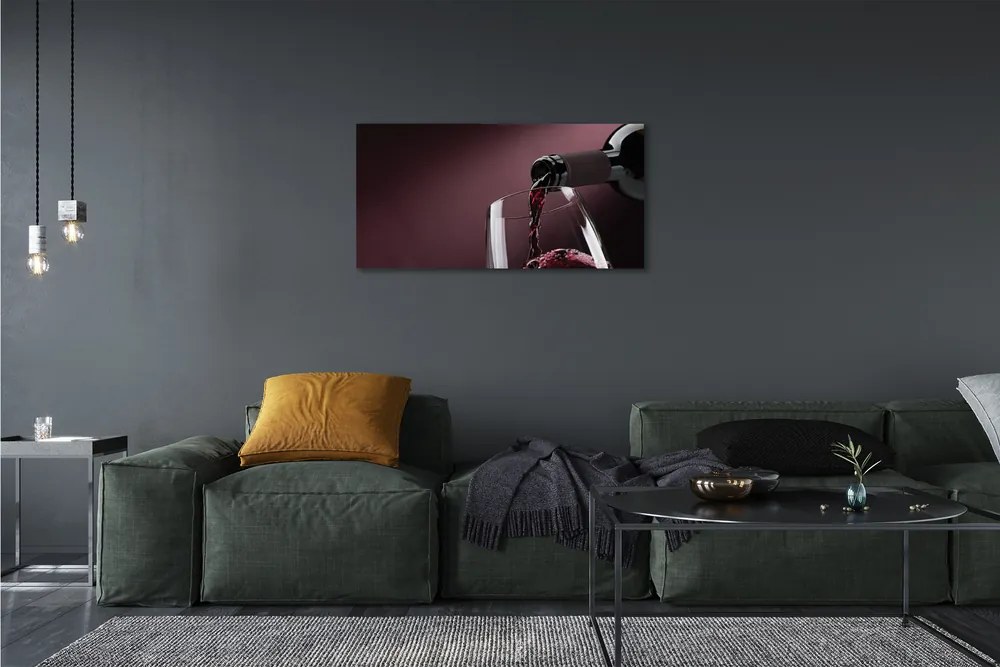 Obrazy na plátně Maroon bílé víno 100x50 cm