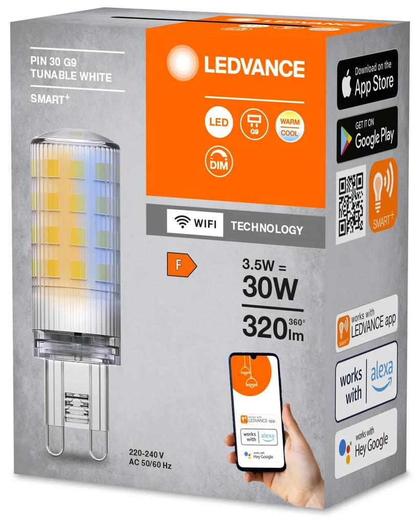 LEDVANCE SMART+ WiFi LED žárovka G9, 3,5 W, CCT stmívatelná