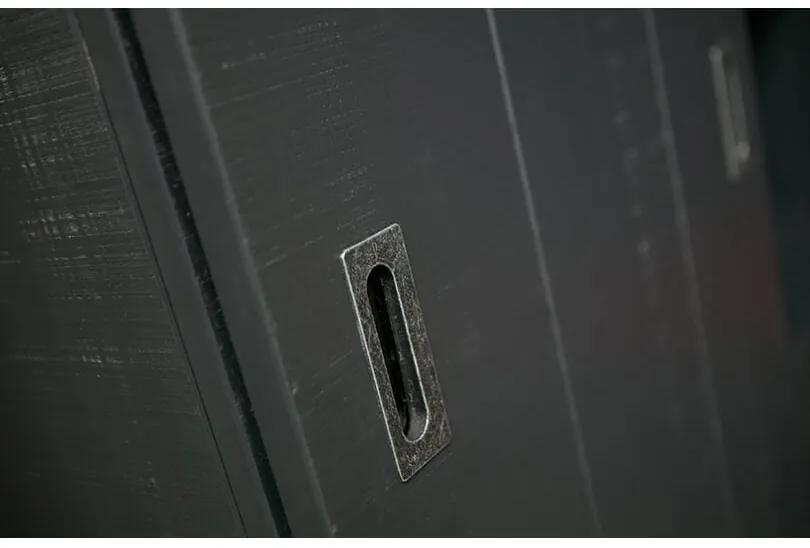 Skříň s posuvnými dveřmi slide barn černá MUZZA