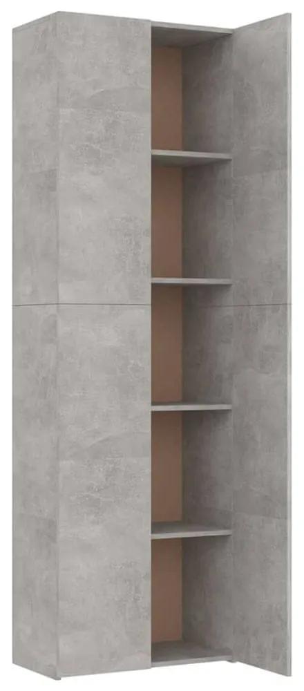 Petromila Kancelářská skříň betonově šedá 60 x 32 x 190 cm dřevotříska