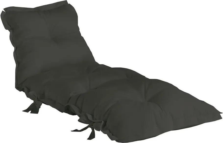 Tmavě šedý variabilní futon vhodný do exteriéru Karup Design OUT™ Sit&Sleep Dark Grey