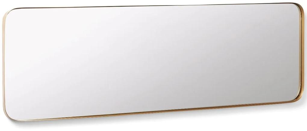 OnaDnes -20% Zlaté kovové nástěnné zrcadlo Kave Home Marco 150,5 x 55 cm