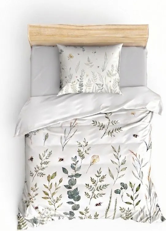 Bílé povlečení na jednolůžko 200x140 cm Gardenia – Mijolnir