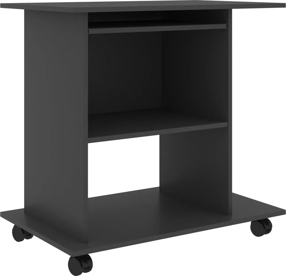 vidaXL Počítačový stůl 80 x 50 x 75 cm dřevotříska [802898] Barva: kouřový dub