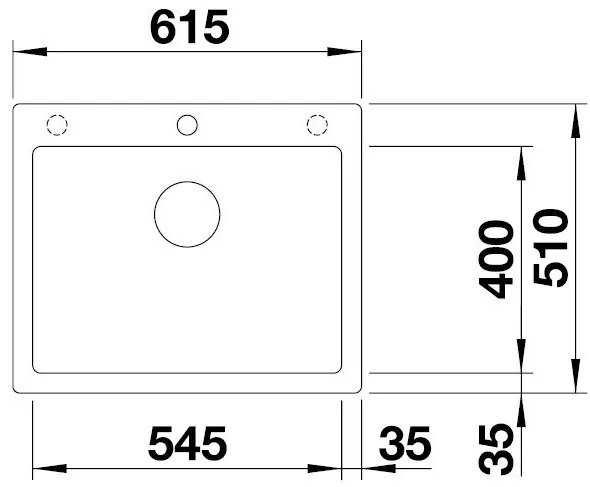 Blanco Pleon 6, silgranitový dřez 615x510x220 mm, 1-komorový, šedá vulkán, BLA-527320