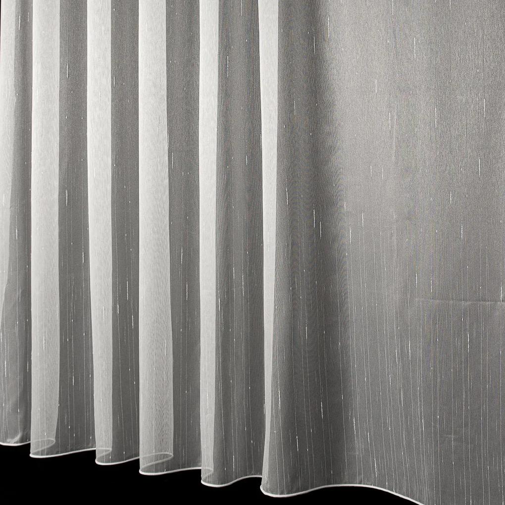 Českomoravská textilní žakárová záclona V344 s nopky pršíčko, s olůvkem, bílá, výška 120cm (v metráži)