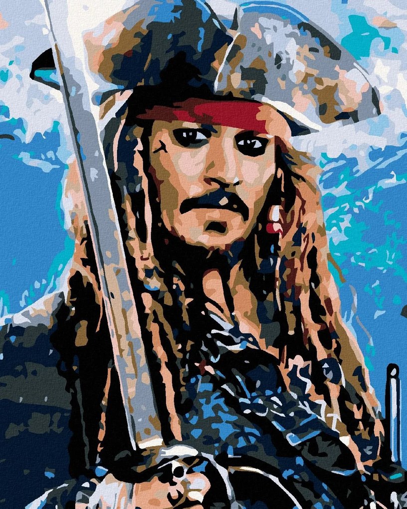 zuty malování podle čísel - jack sparrow ii, 40x50 cm, bez rámu a bez vypnutí plátna