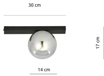 Stropní svítidlo FIT 1xE14/10W/230V černá/šedá