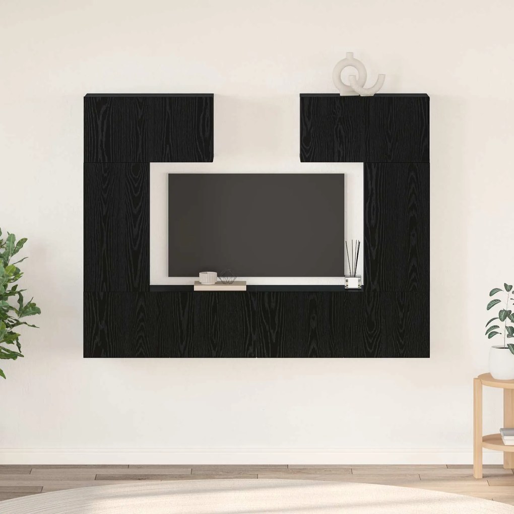 Sestava TV skříněk 6 ks Černý dub Kompozitní dřevo 3393469