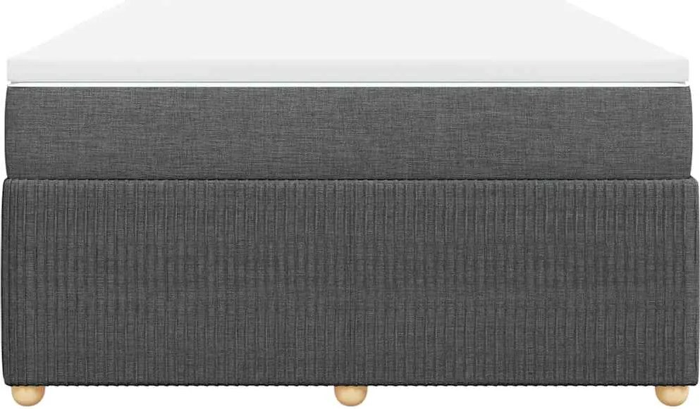 Box spring postel s matrací tmavě šedá 160x200 cm textil 3285582