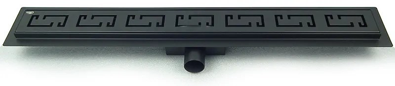 BPS-koupelny Sprchový odtokový žlab DL01 OMEGA G6 HYD-2666 80 cm, černý