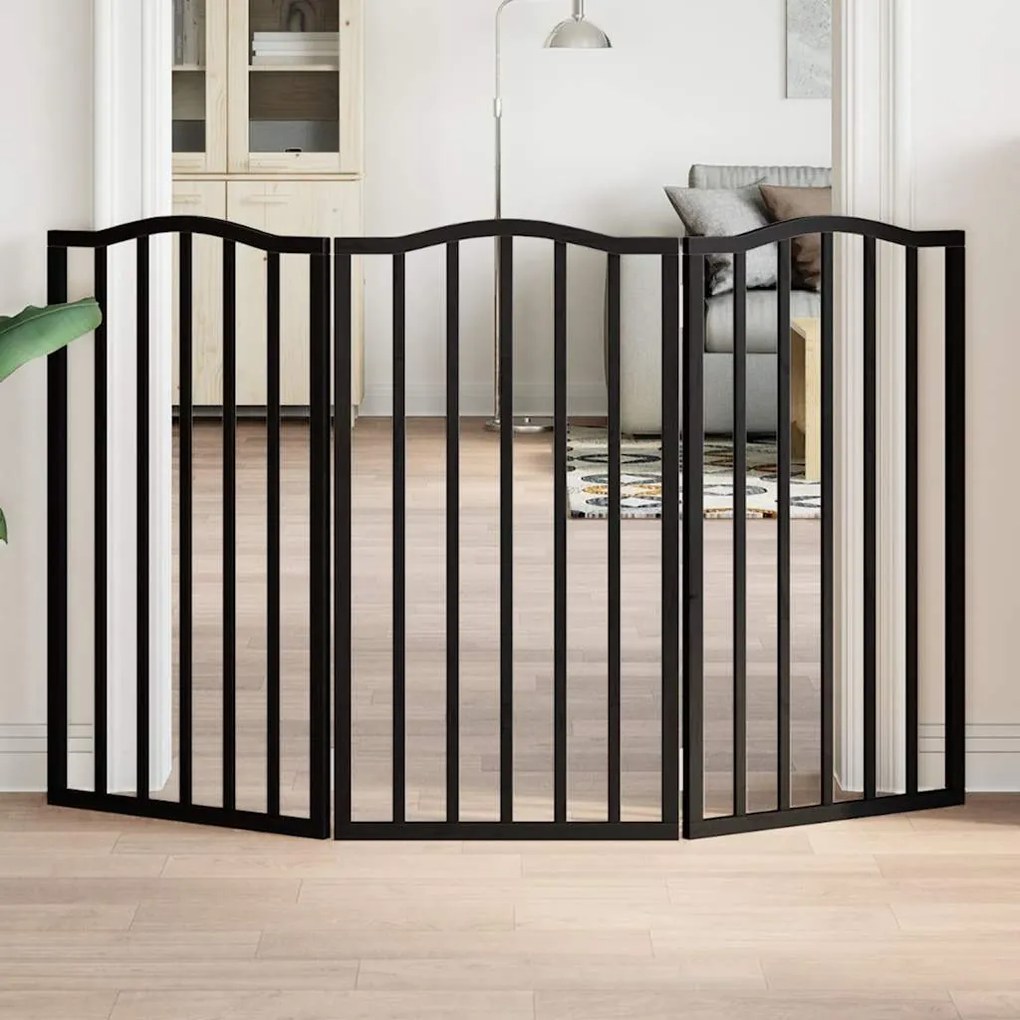 vidaXL Zábrana pro psy skládací 3 panely 150 cm topolové dřevo [352230] Barva: Přírodní