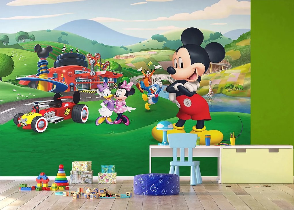 Dětská vliesová fototapeta na zed' Mickey Mouse Doma, Disney | 360 x 270 cm | DFTDNXXL 5071