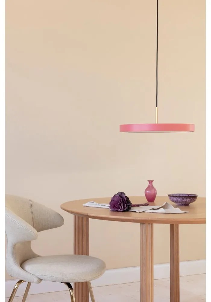 Růžové LED závěsné svítidlo s kovovým stínidlem ø 43 cm Asteria Medium – UMAGE