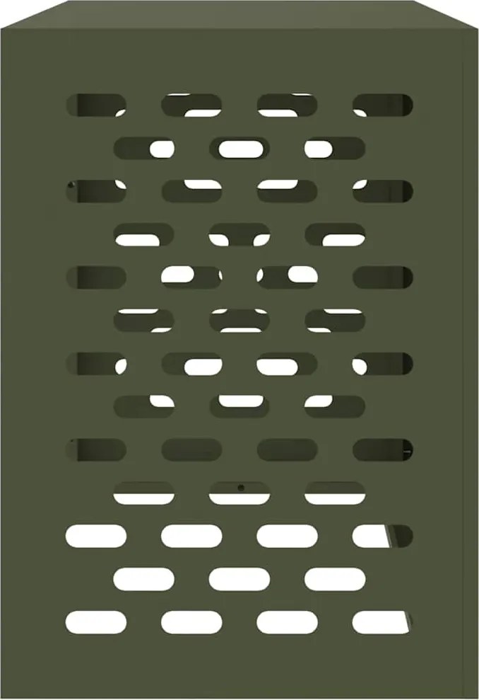 vidaXL Ochrana klimatizace Olivově zelená 100 x 50 x 70 cm Ocel