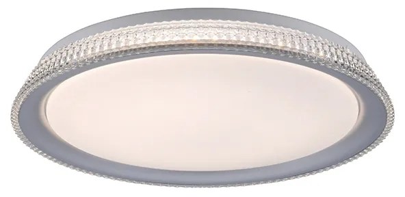 Designové stropní svítidlo stříbrné 40 cm včetně LED stmívatelné - Wendy