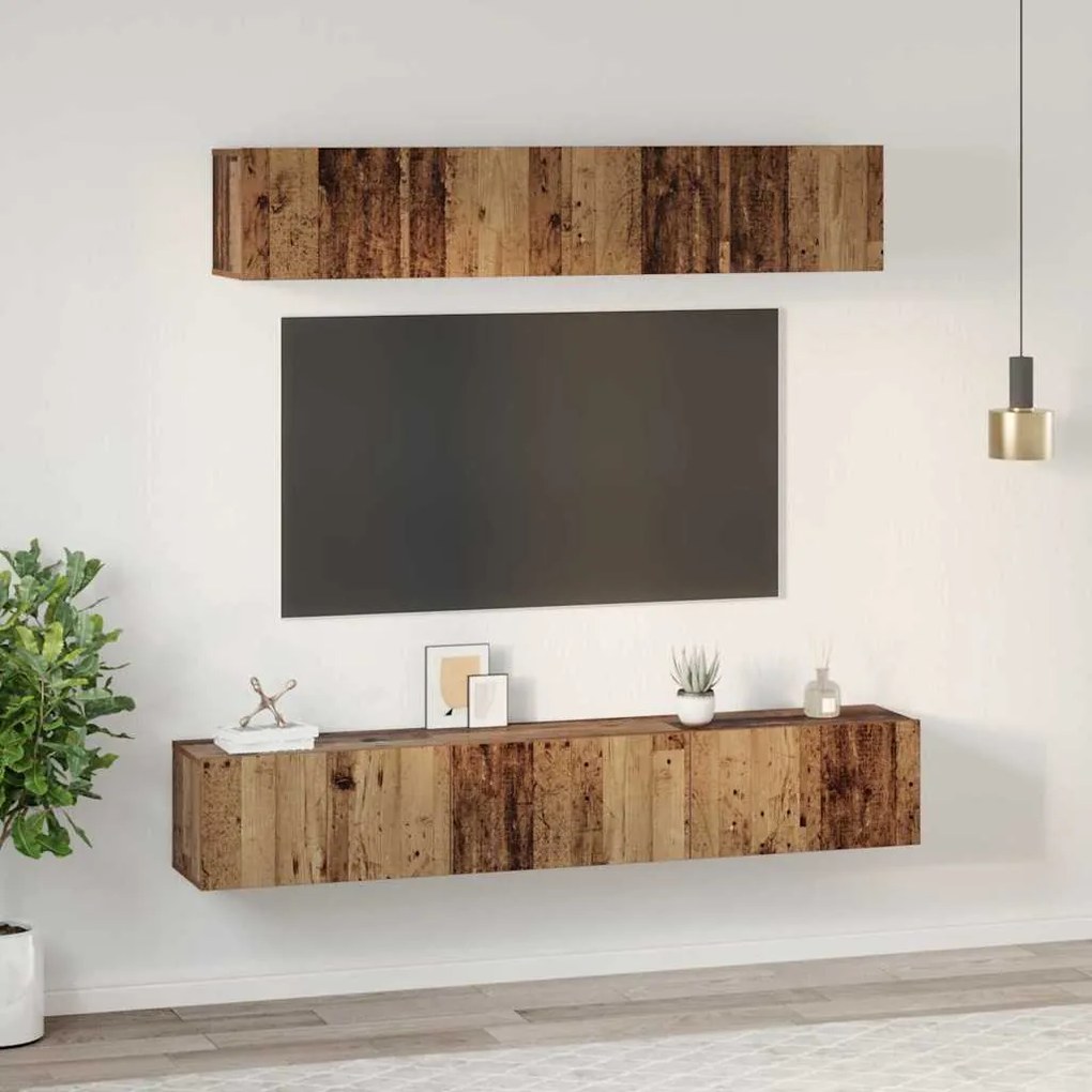 Sestava TV skříněk 5 ks Staré dřevo Kompozitní dřevo 3393405