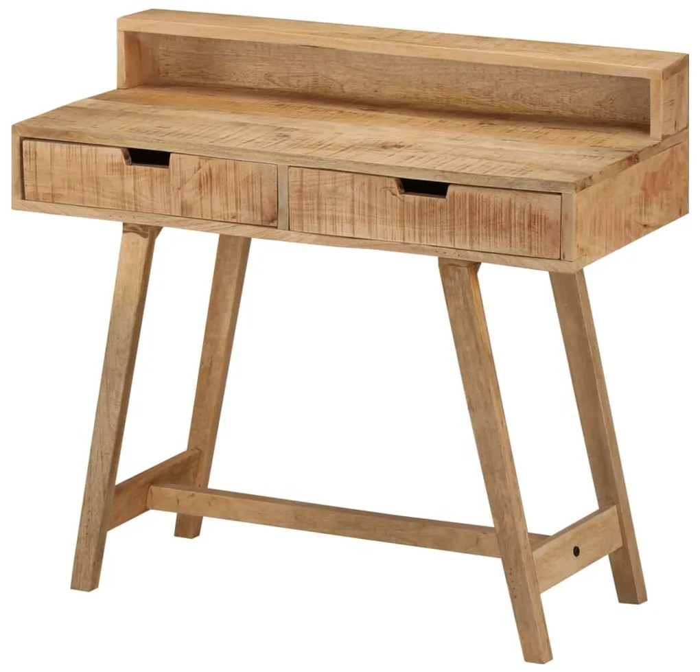 Psací stůl 100 x 45 x 90 cm masivní hrubé mangovníkové dřevo 328269
