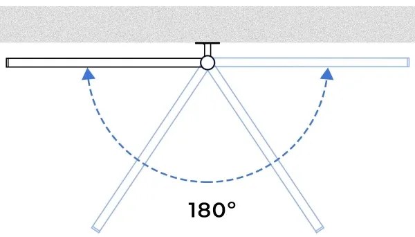 Elektrický otočný sušák na ručníky s term. ARABESQUE 150W/230V 64,6cm IP44 černá
