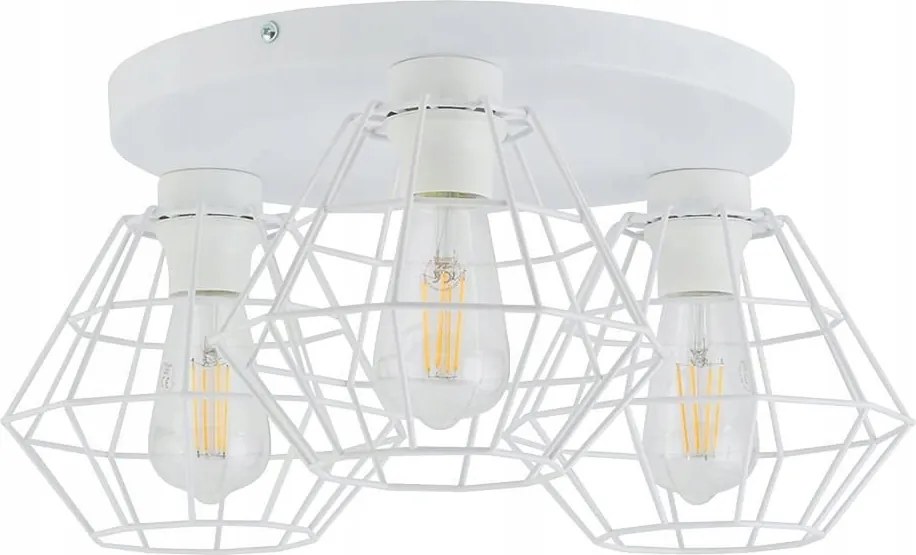Bílá trojitá stropní svítidlo s drátem Diamond New 6214 Tk Lighting
