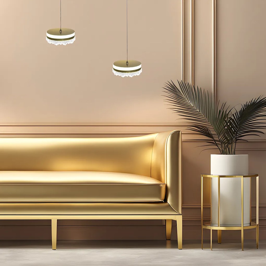 Závěsné LED svítidlo Preciosa, 1x LED 25w, 4000k, g