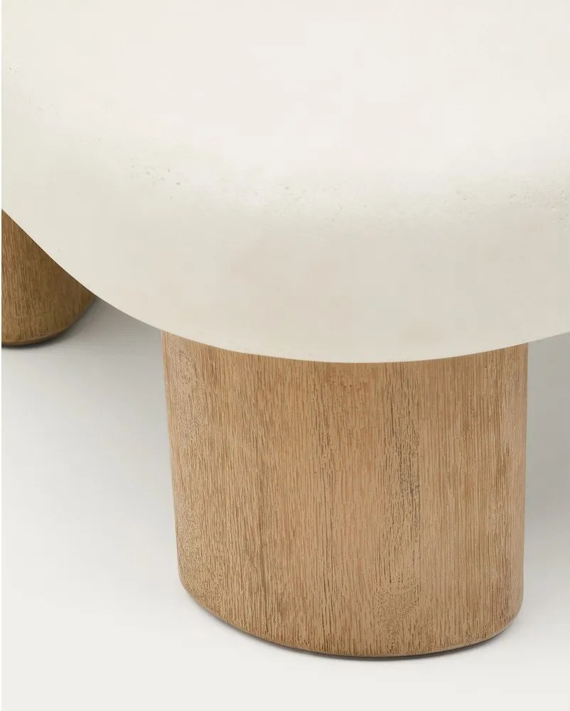 Zahradní konferenční stolek s betonovou deskou 70x140 cm Labra – Kave Home