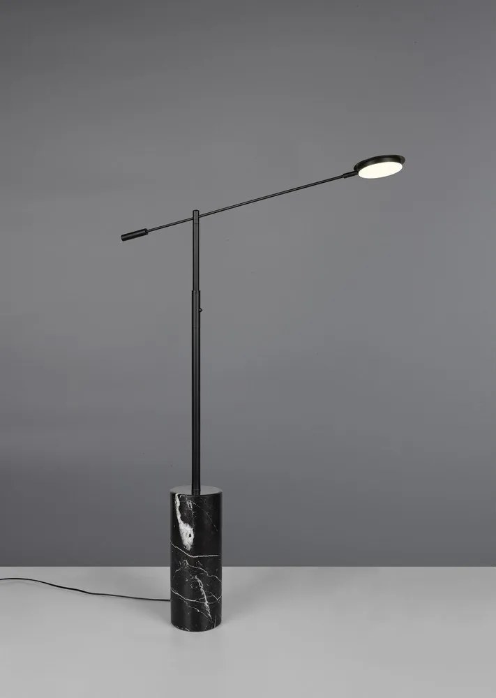Černá LED stojací lampa (výška 145 cm) Fiore – Trio Select