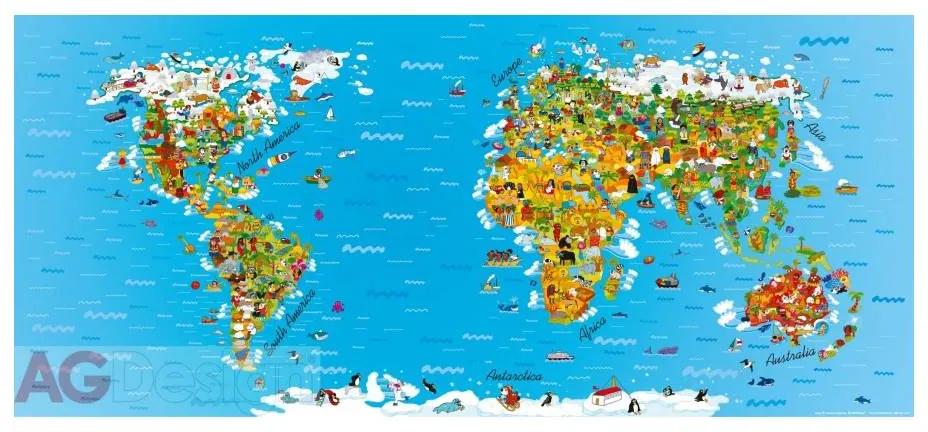 Fototapeta vliesová jednodílná Mapa světa