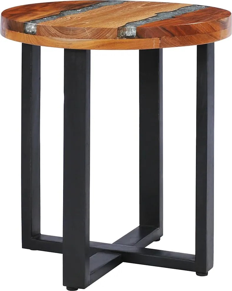Konferenční stolek 40 x 45 cm masivní teak a polyresin 281652