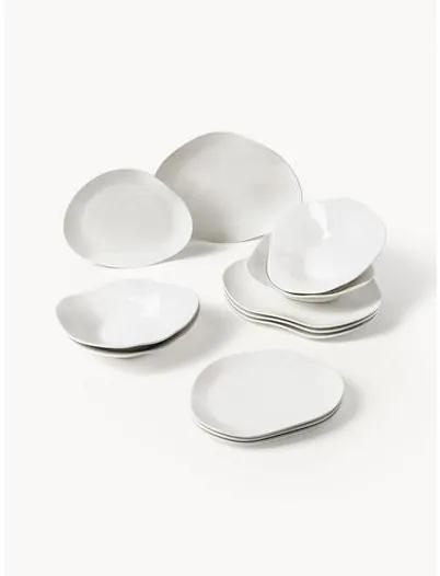 Sada porcelánového nádobí v organickém tvaru Joana, pro 4 osoby (12 dílů)