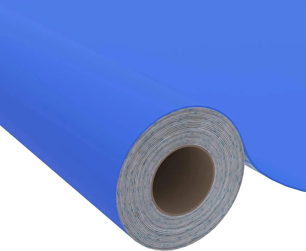 Samolepící tapeta na nábytek modrá vysoký lesk 500 x 90 cm PVC 326145