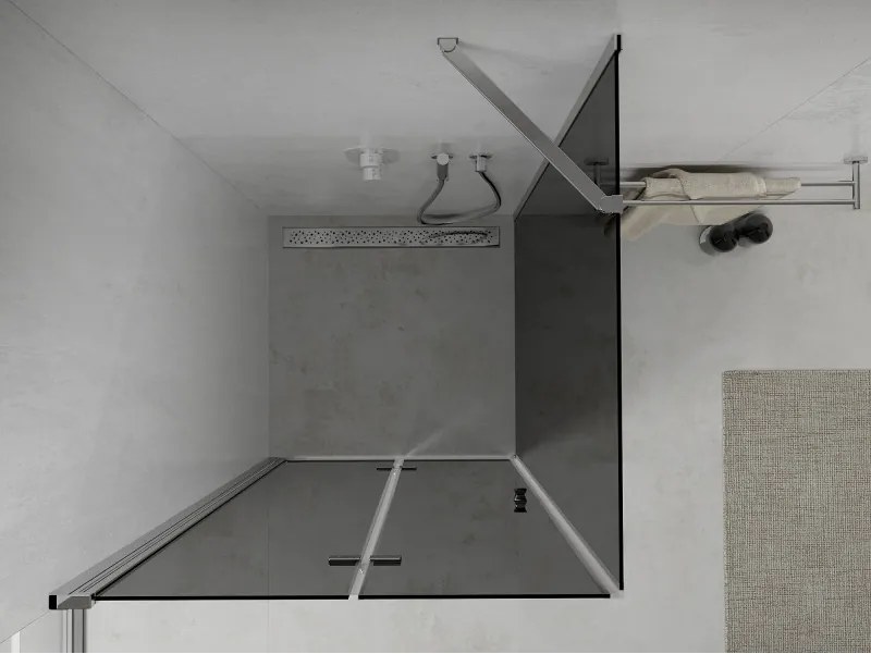 Mexen Lima sprchový kout 90x90cm, 6mm sklo, chromový profil-šedé sklo, 856-090-090-01-40