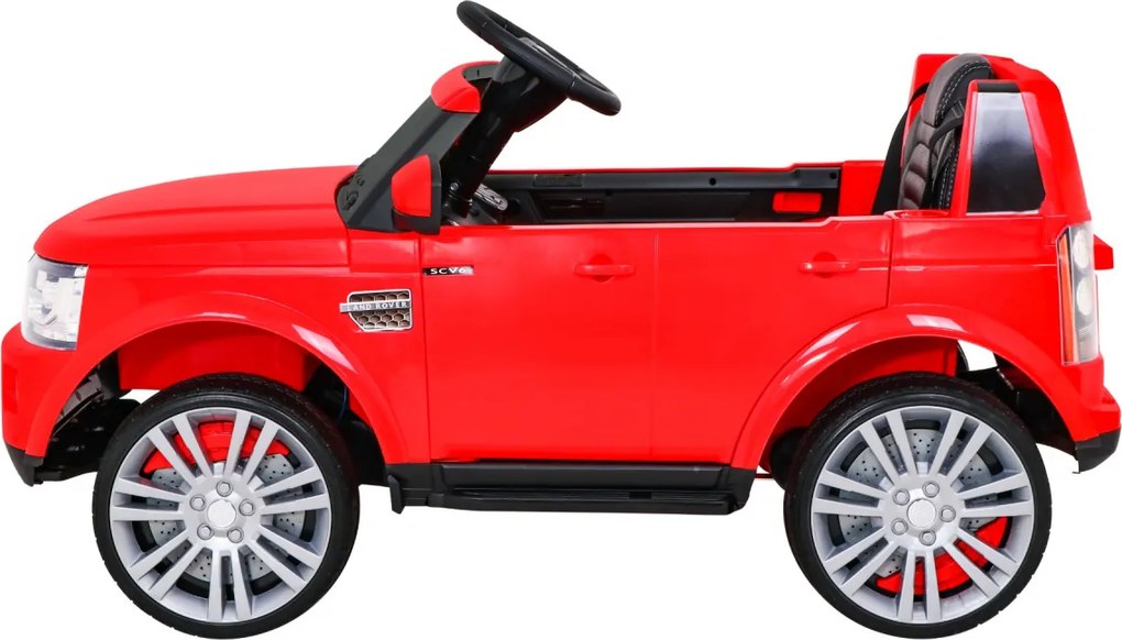 Ramiz Land Rover Discovery elektrické auto pro děti červené SUV + dálkové ovládání