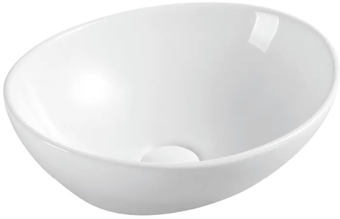 Hydroland Keramické umyvadlo na desku Jasmin 41x33,5 cm, bílé