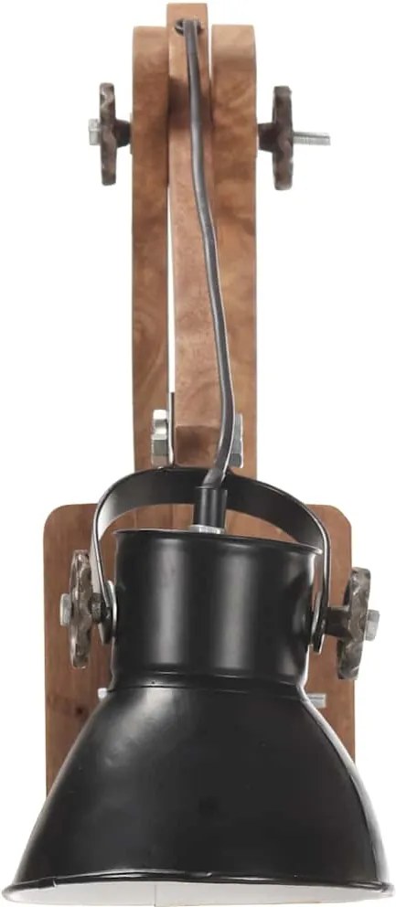 Nástěnná lampa industriální styl černá kulatá E27 320577