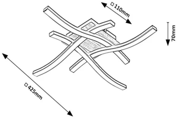 Rabalux 2281 - LED Přisazený lustr HEIMDALL 4xLED/20W/230V