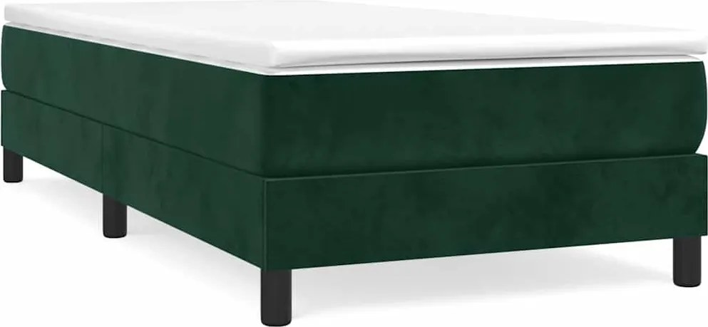 Rám postele s boxspringem tmavě zelená 80 x 200 cm samet 3120739